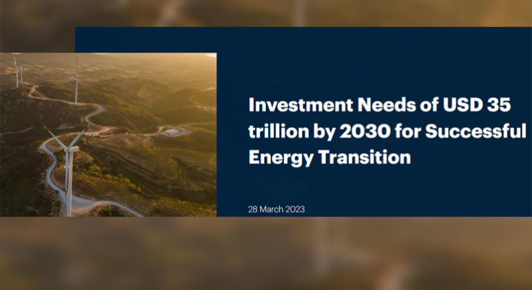 Investment Needs of USD 35 trillion by 2030 for Successful Energy Transition - Sonnenseite ...